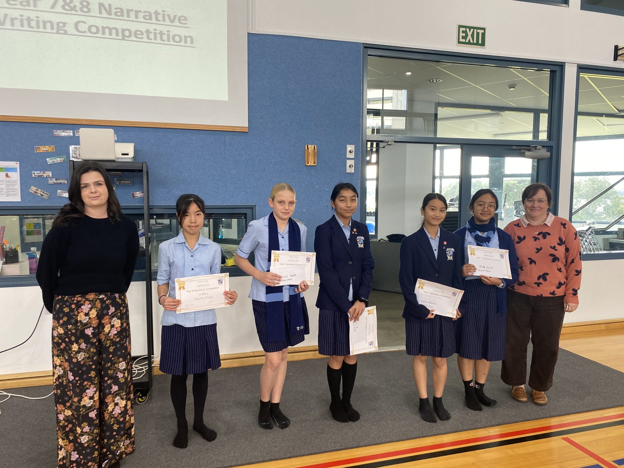 Year 7&8 Narrative Writing Competition Winners - Carmel College