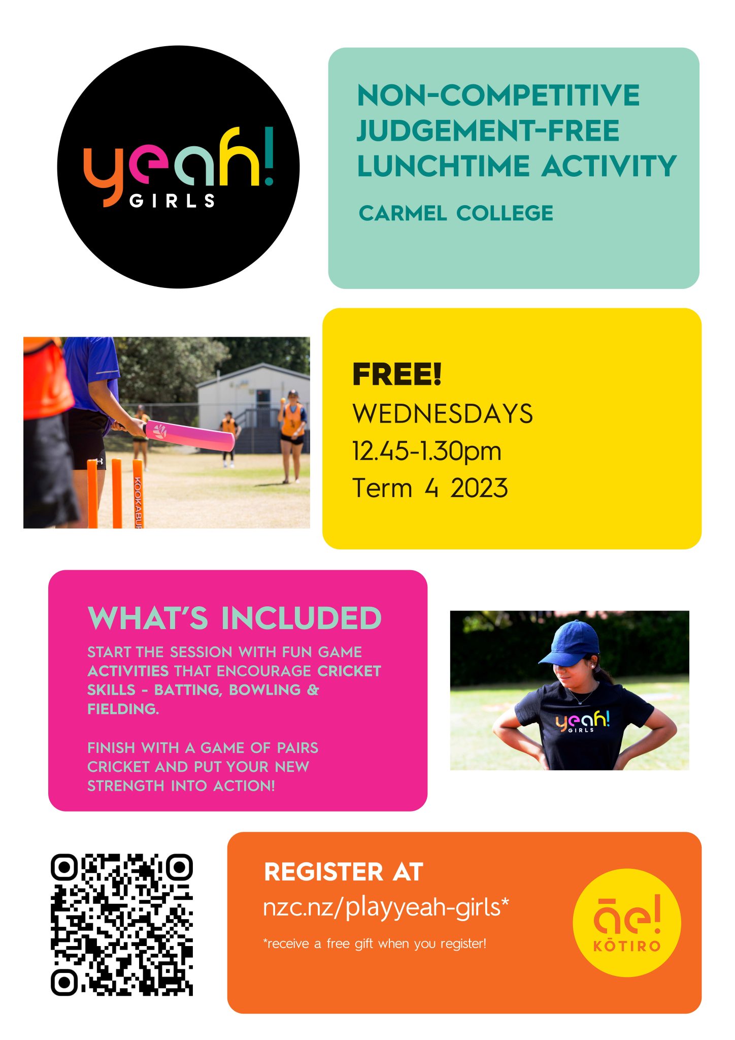 Yeah Girls Cricket Programme - Carmel College